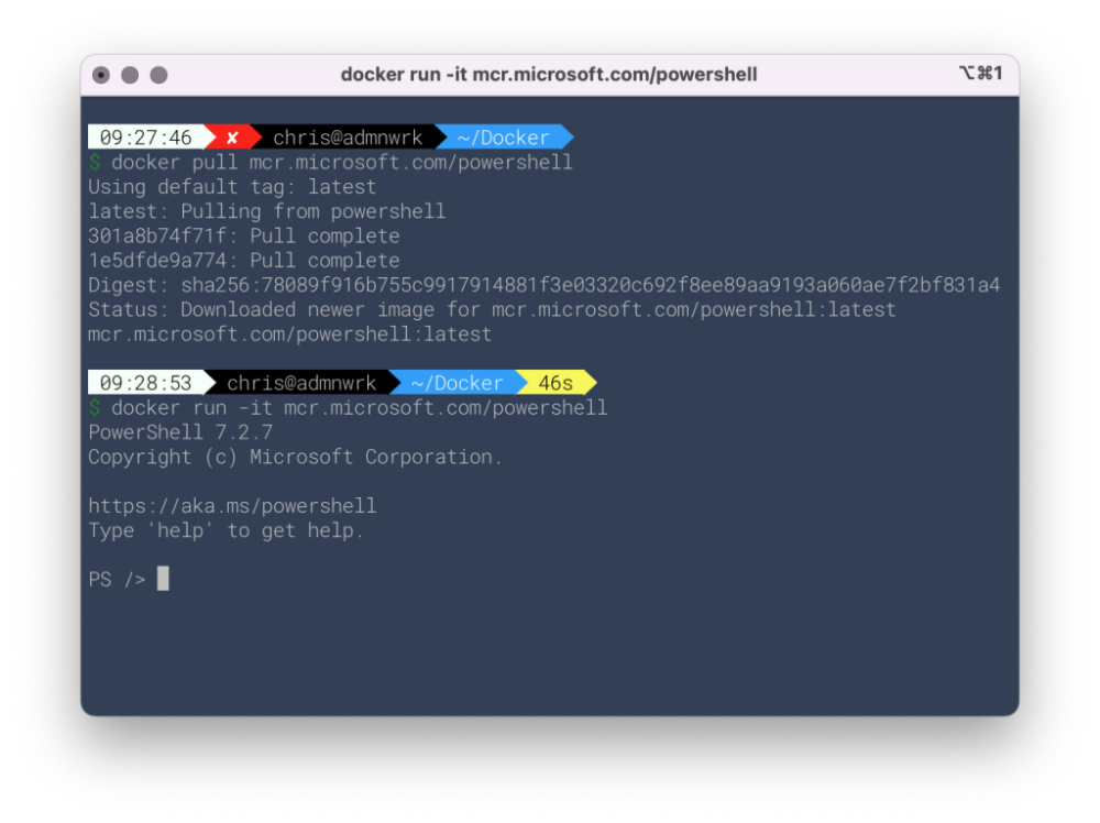 PowerShell mit Docker • ADMNWRK